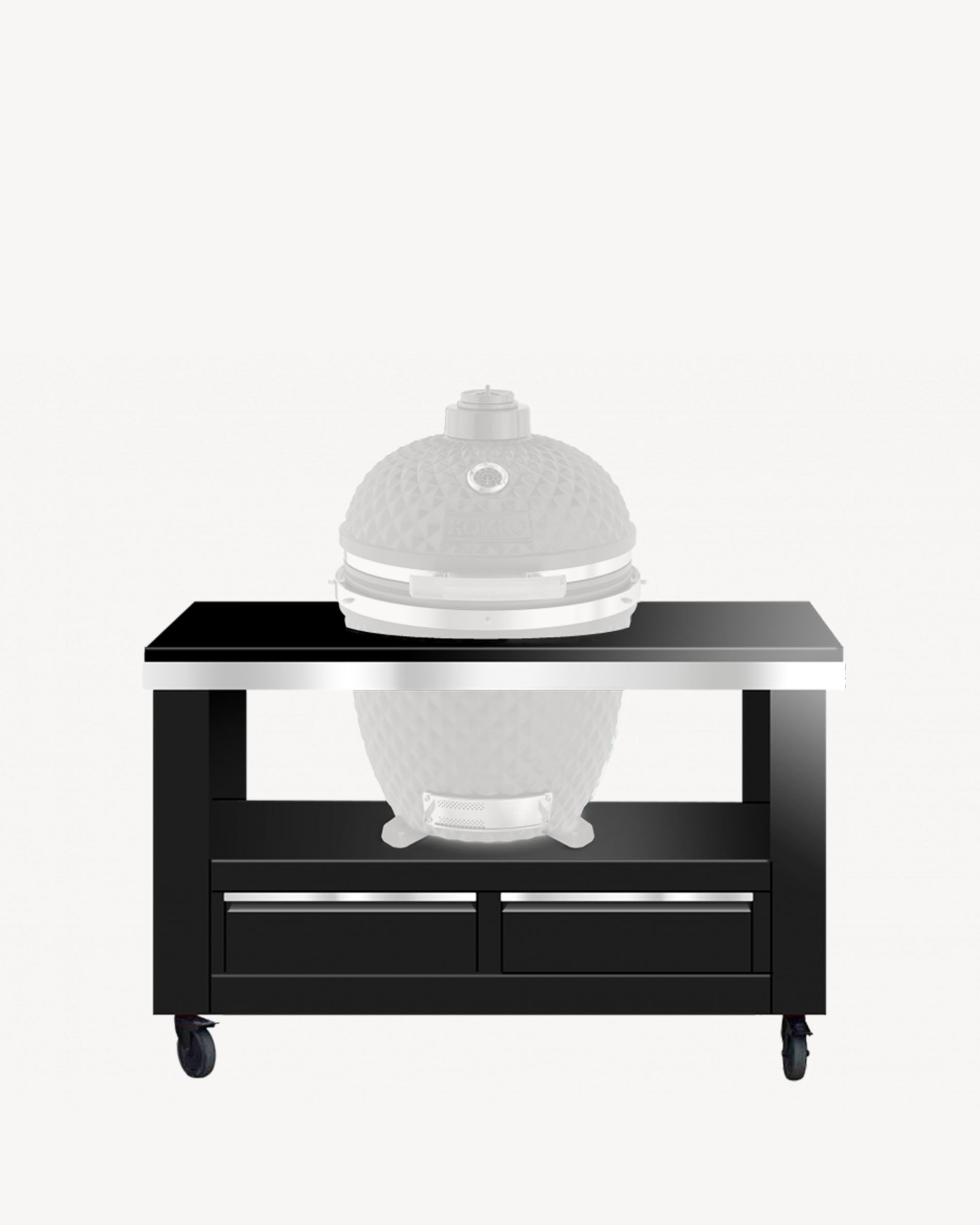 XL Metal Cart with Drawers for Kamado – Storage and Mobility – Kokko